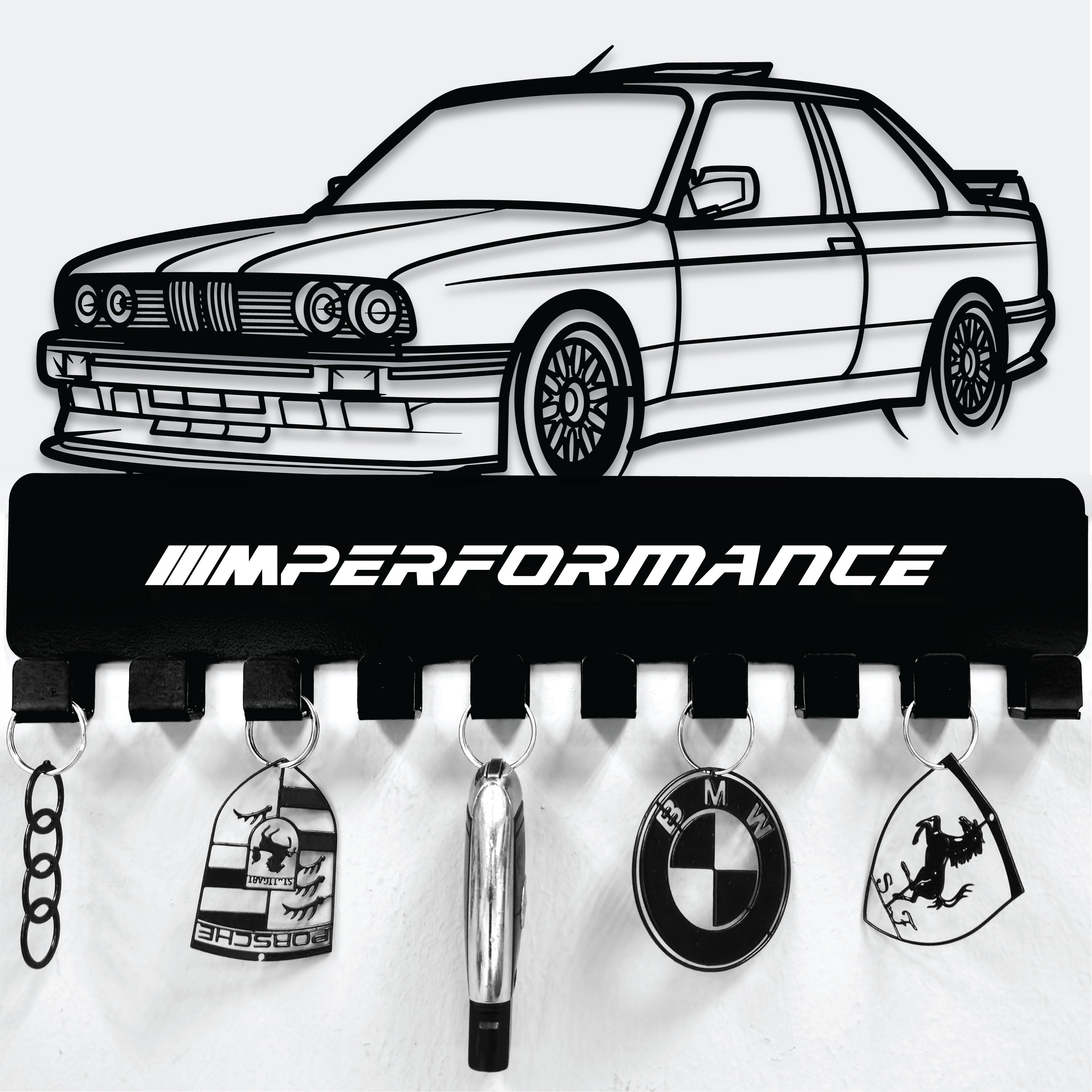 BMW E30 M3 MOD STEEL / METAL KEYHOLDER – Capital Shifters